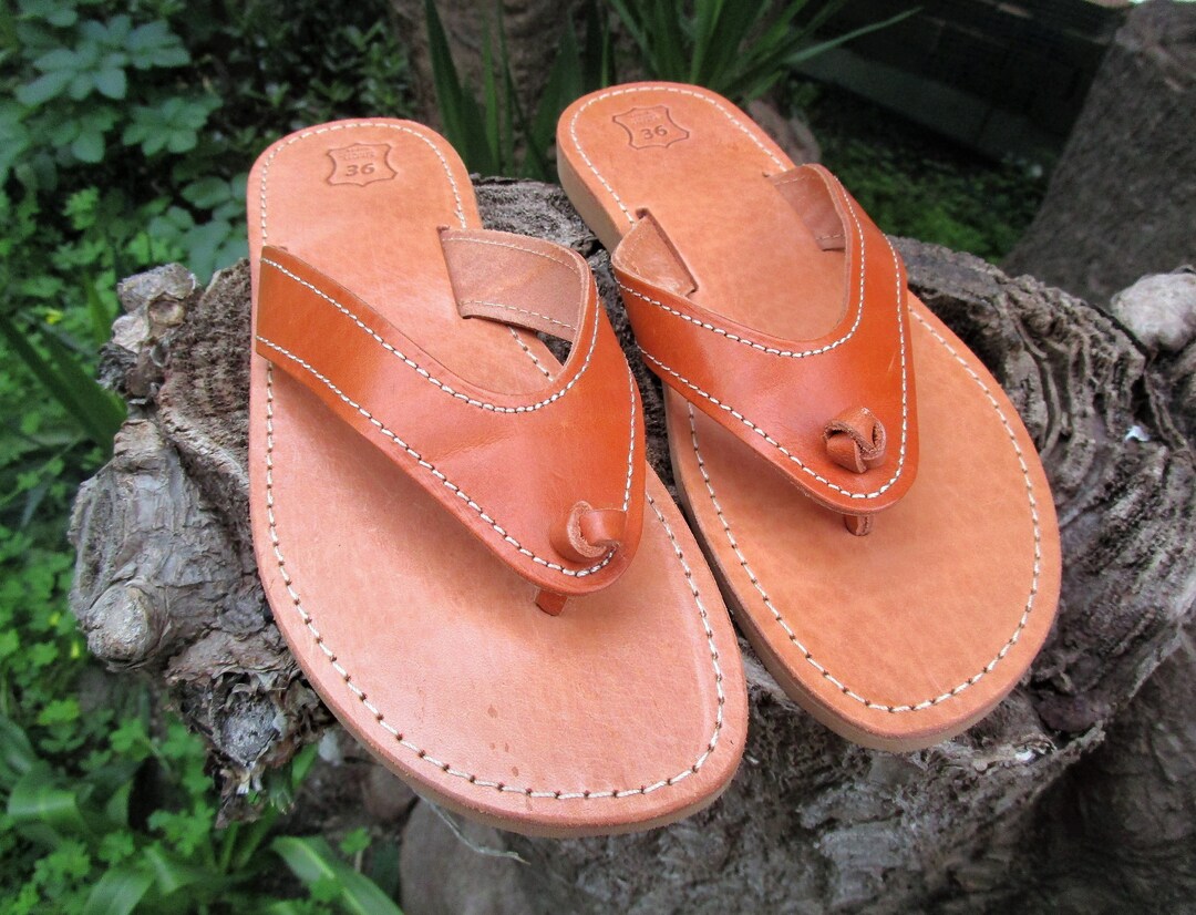 Thong Sandals With Cushioned Insole Option, Greek Leather Sandals ...