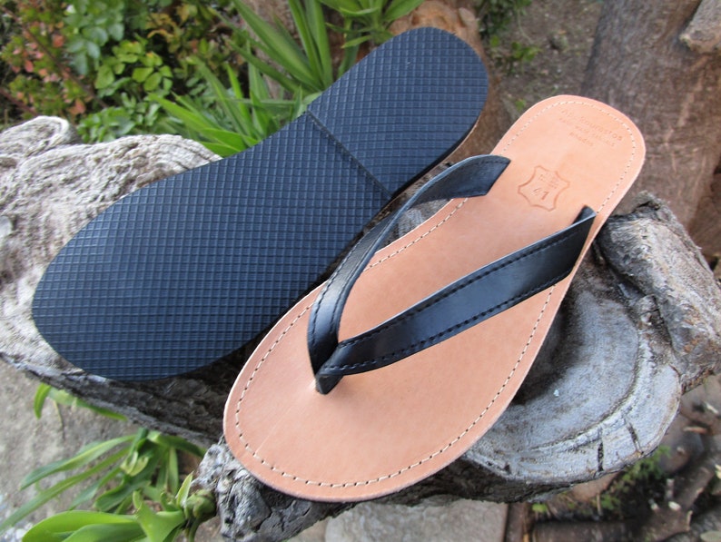 Men's Handmade Greek Leather Flip Flop Sandals - Etsy