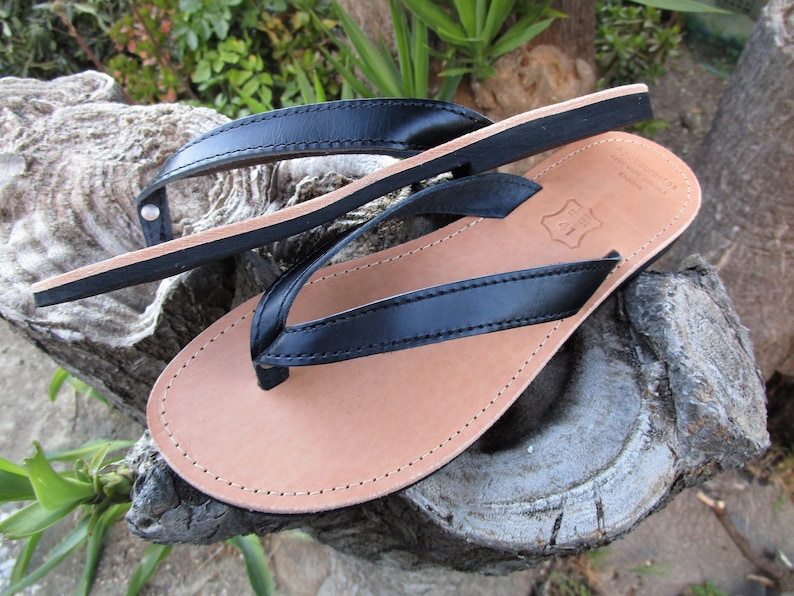 Men's Handmade Greek Leather Flip Flop Sandals - Etsy