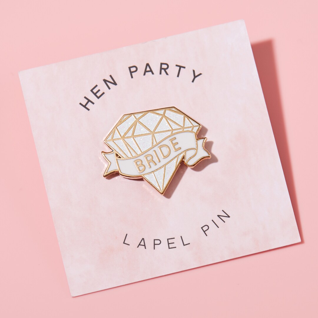 Bride Lapel Pin, Bride Badge, Bride Pin, Enamel Pin, Classy Hen Party ...