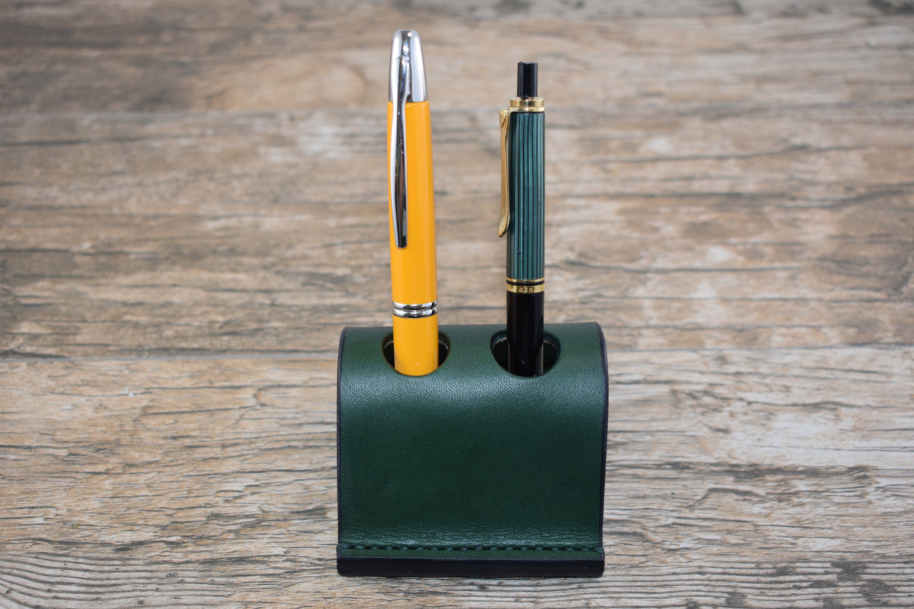 Pen Holder for Desk Executive Fountain Pen Case Green | Etsy