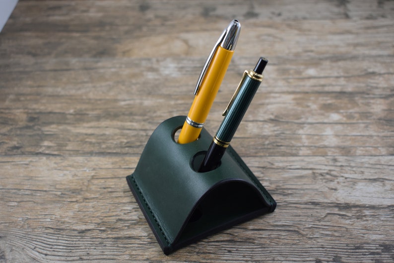 Pen Holder for Desk Executive Fountain Pen Case Green | Etsy