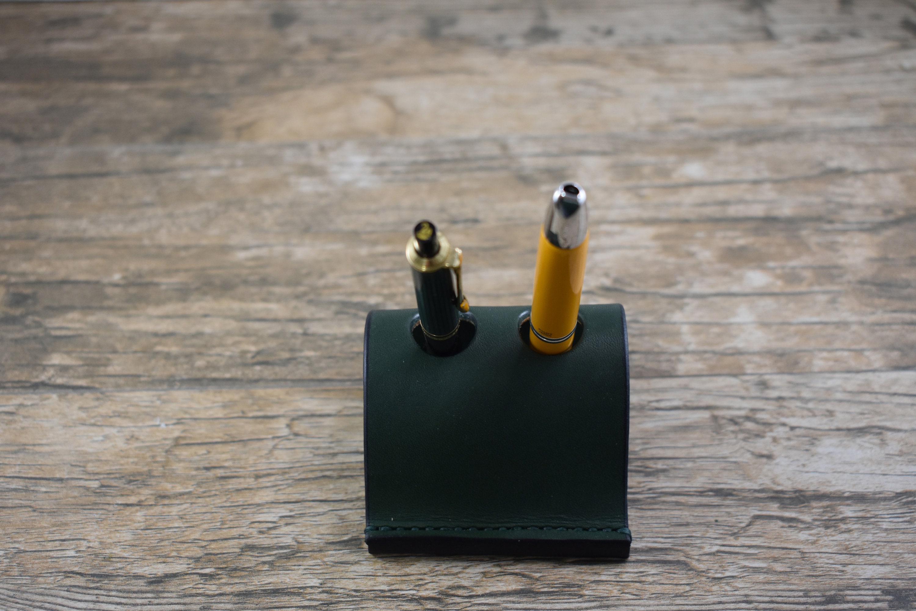 Pen Holder for Desk Executive Fountain Pen Case Green | Etsy