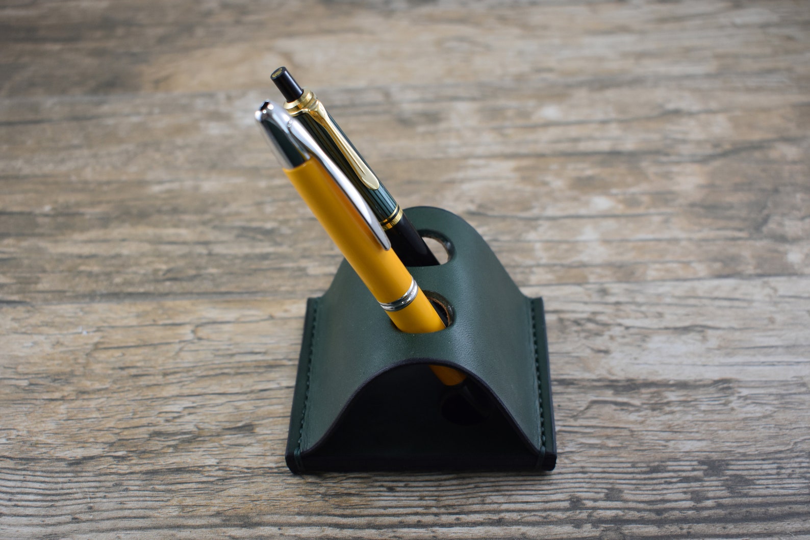 Pen Holder for Desk Executive Fountain Pen Case Green | Etsy