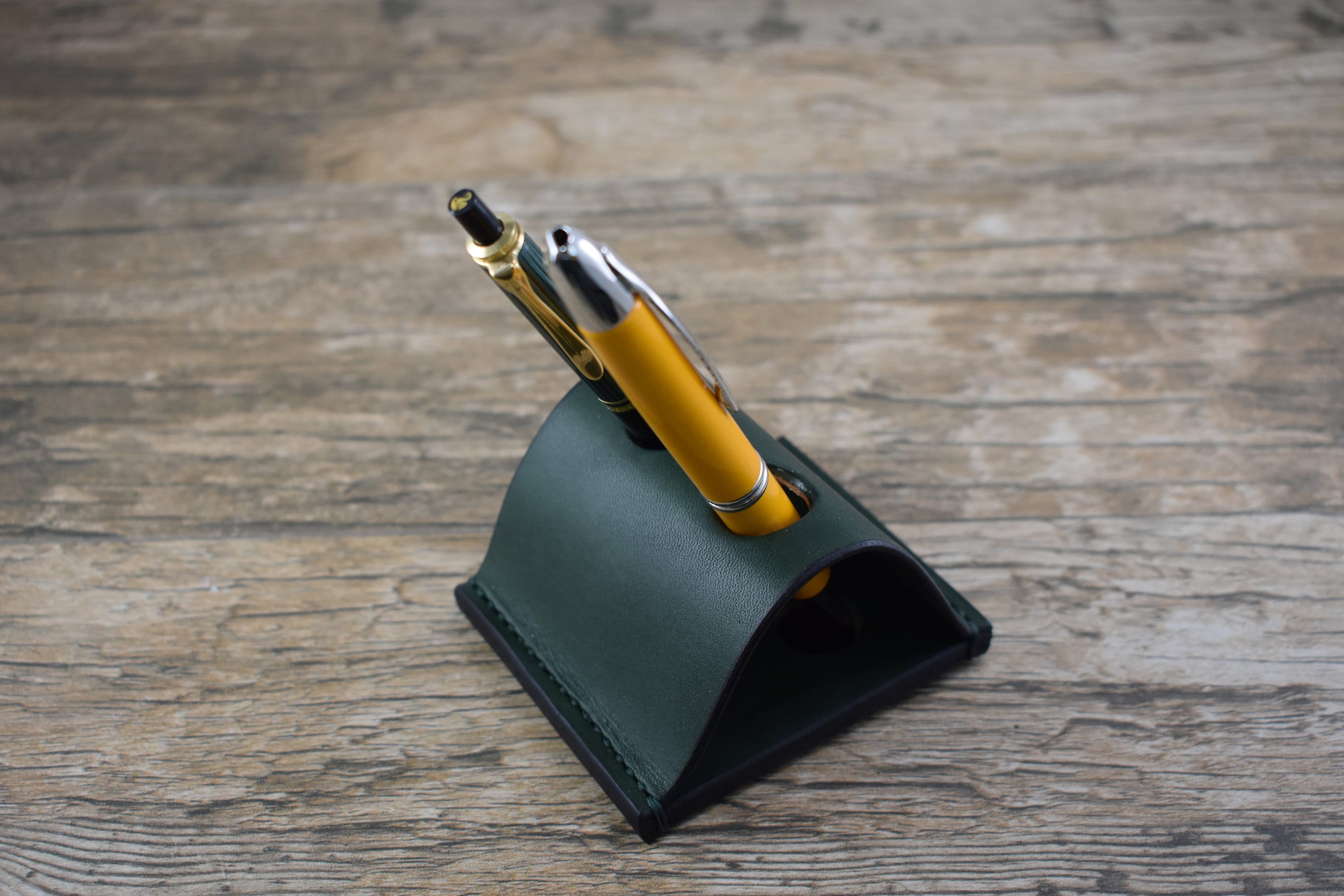 Pen Holder for Desk Executive Fountain Pen Case Green | Etsy