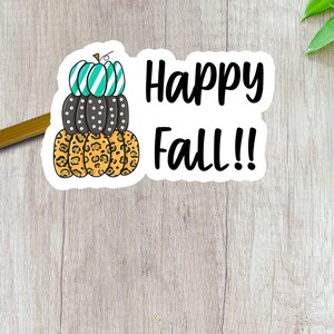 Happy Fall Stickers Pumpkin Stickers Planner Stickers Thank You Sticker ...