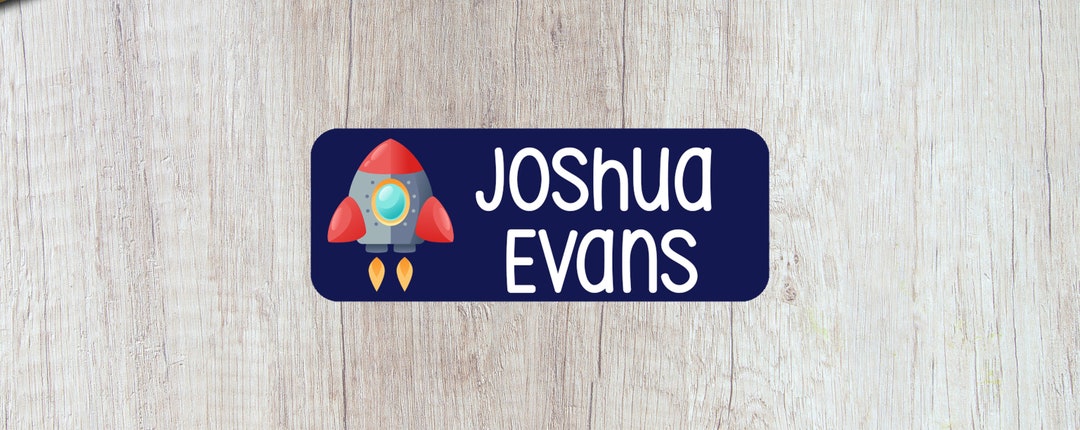 Rocket Space Name Label STICKERS School Supply Labels - Etsy