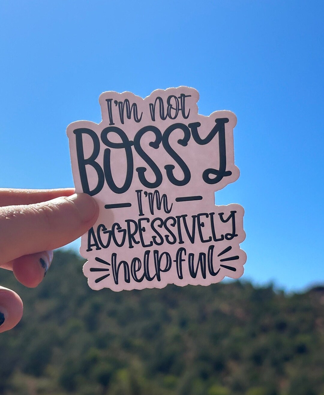 I'm Not Bossy I'm Aggressively Helpful Sticker, Laptop Sticker, Water ...