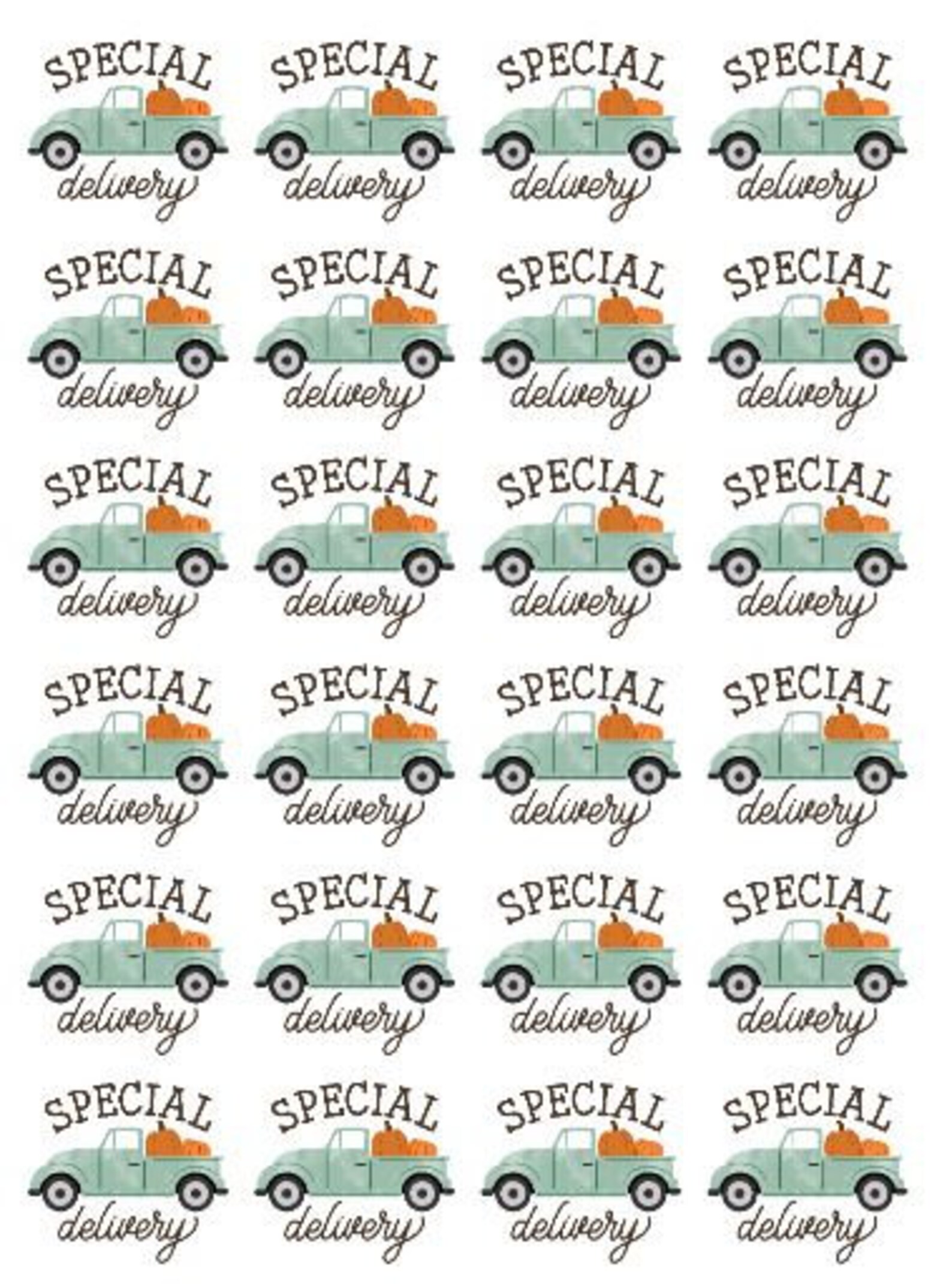 24 Special Delivery Stickers Fall Stickers Envelope Seals | Etsy
