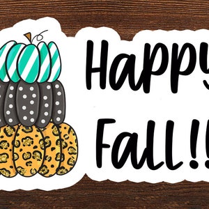 Happy Fall Stickers Pumpkin Stickers Planner Stickers Thank You Sticker ...