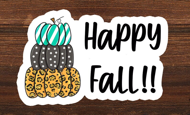 Happy Fall Stickers Pumpkin Stickers Planner Stickers - Etsy