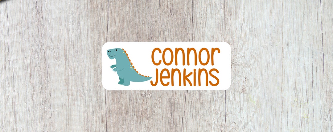 Dinosaur T-rex Name Label STICKERS School Supply Labels - Etsy