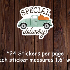 24 Special Delivery Stickers Fall Stickers Envelope Seals | Etsy