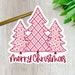 20 Merry Christmas STICKERS Pink Christmas Trees STICKERS - Etsy