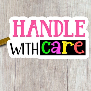 21 Handle With Care Stickers Packaging Stickers Thank You - Etsy