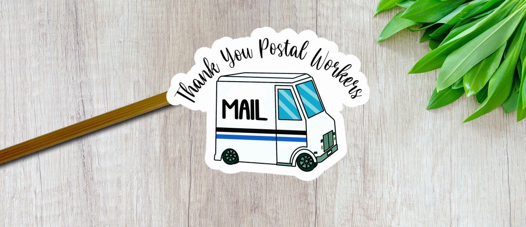 24 Thank You Postal Workers STICKERS Mail Truck Envelope - Etsy