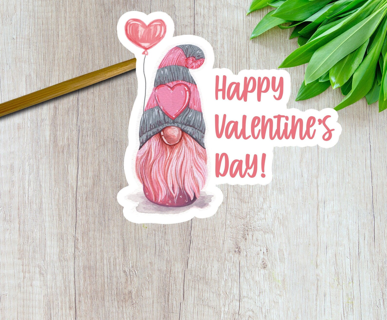 20 Gnome Happy Valentine's Day Stickers Envelope Seals - Etsy