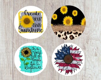 Floral Flowers Cardstock Round Cutouts Cardstock Circles | Etsy