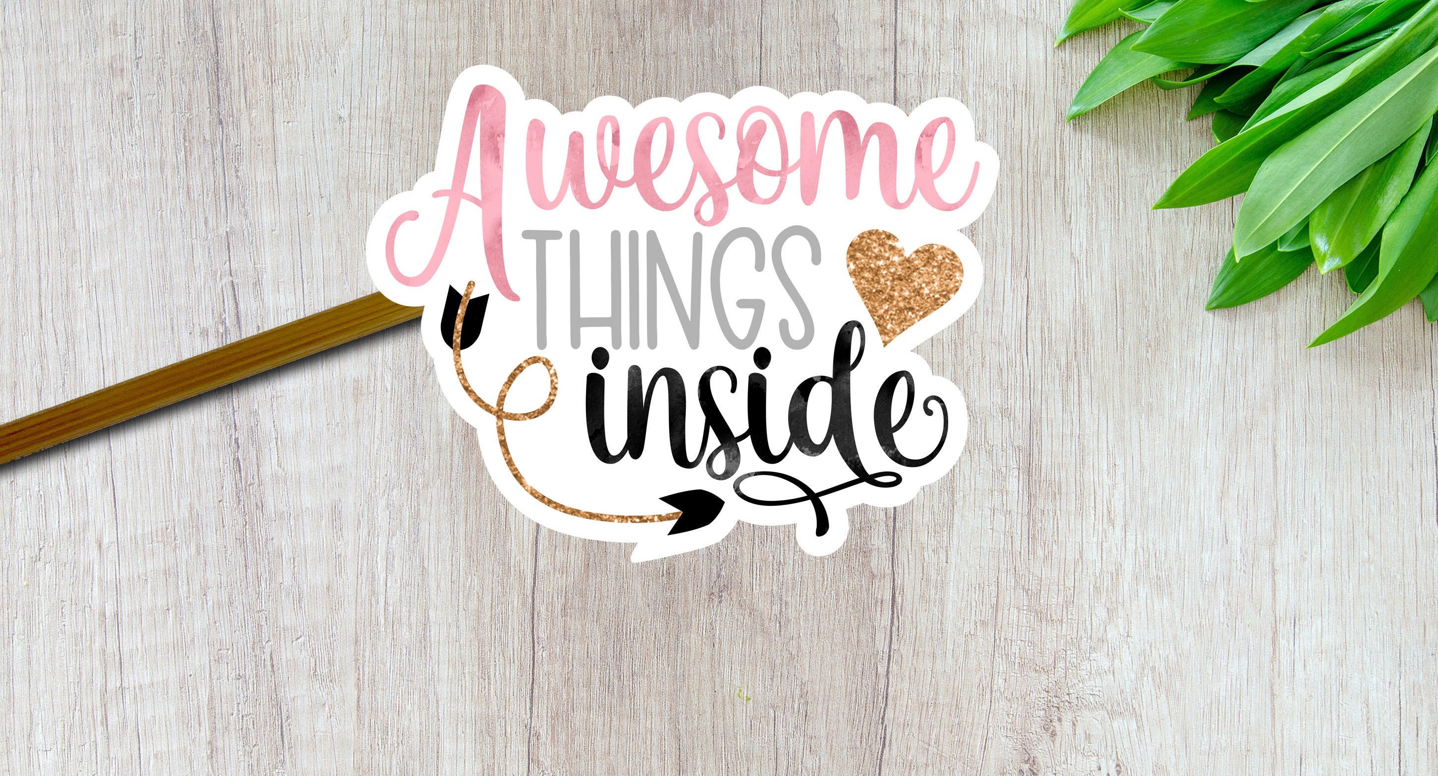 24 Awesome Things Inside Stickers Thank You For Your Order | Etsy