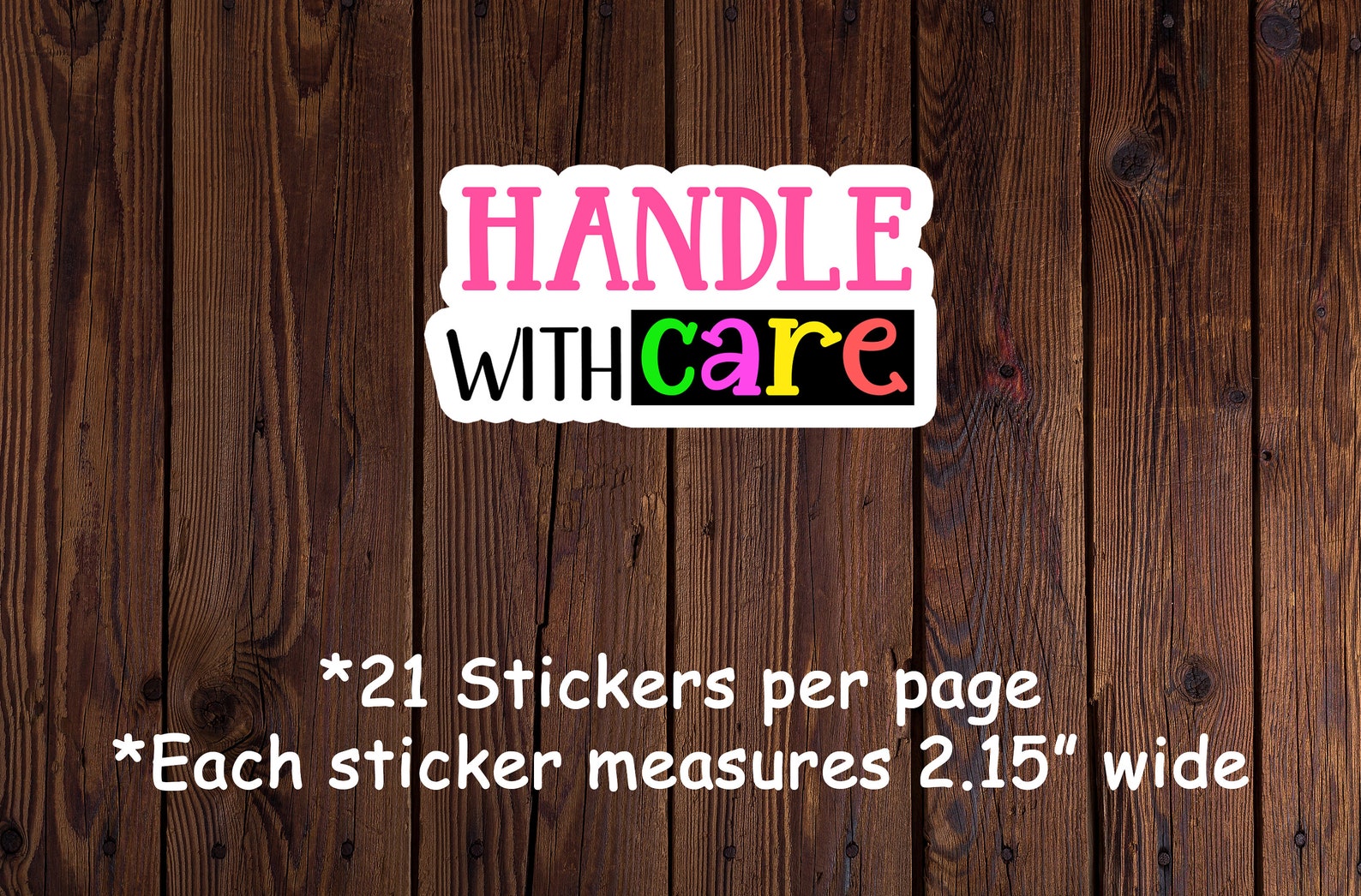 21 Handle With Care Stickers Packaging Stickers Thank You | Etsy
