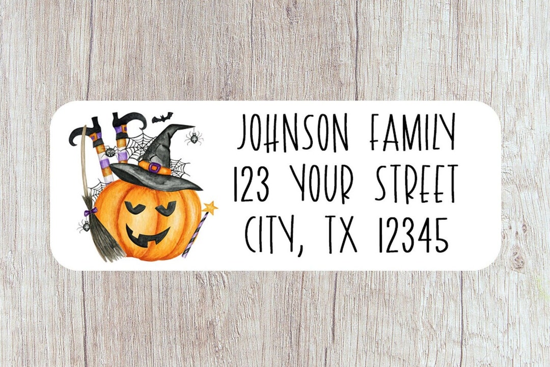 Halloween Address Labels, Halloween Fall Address Labels, Personalized ...