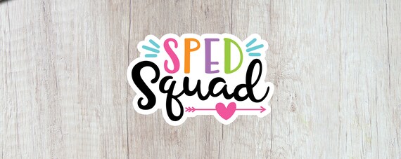 SPED Squad Teacher Sticker Laptop Stickers Water Bottle - Etsy