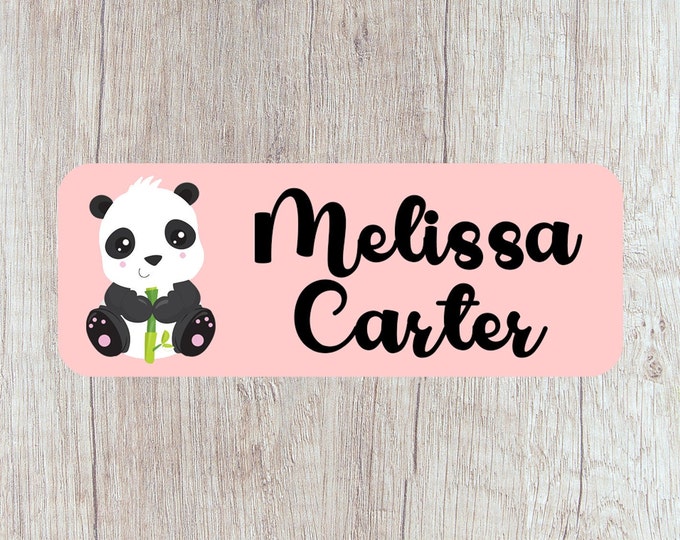 Panda Bear Name Label STICKERS, School Supply Labels, Daycare Labels ...