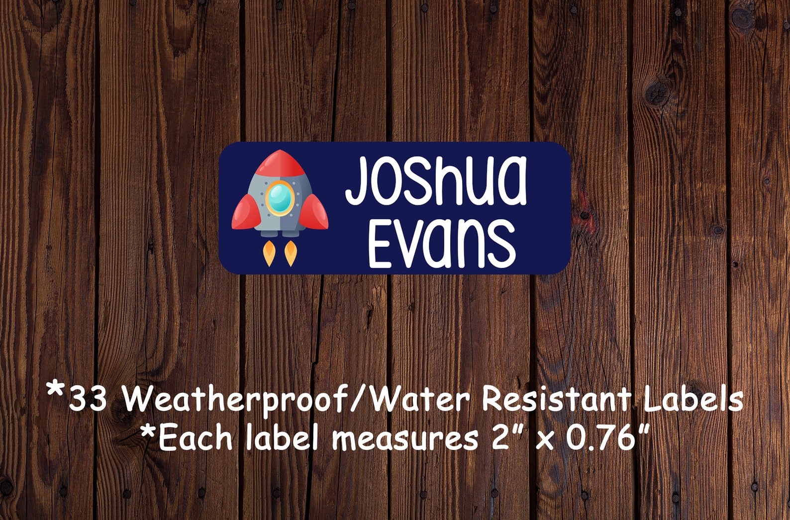 Rocket Space Name Label STICKERS School Supply Labels | Etsy