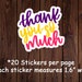 20 Thank You so Much Stickers, Thank You Order Stickers, Envelope Seals ...