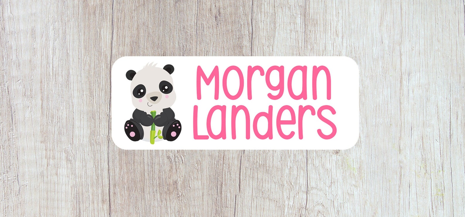 Panda Bear Name Label STICKERS School Supply Labels Daycare - Etsy
