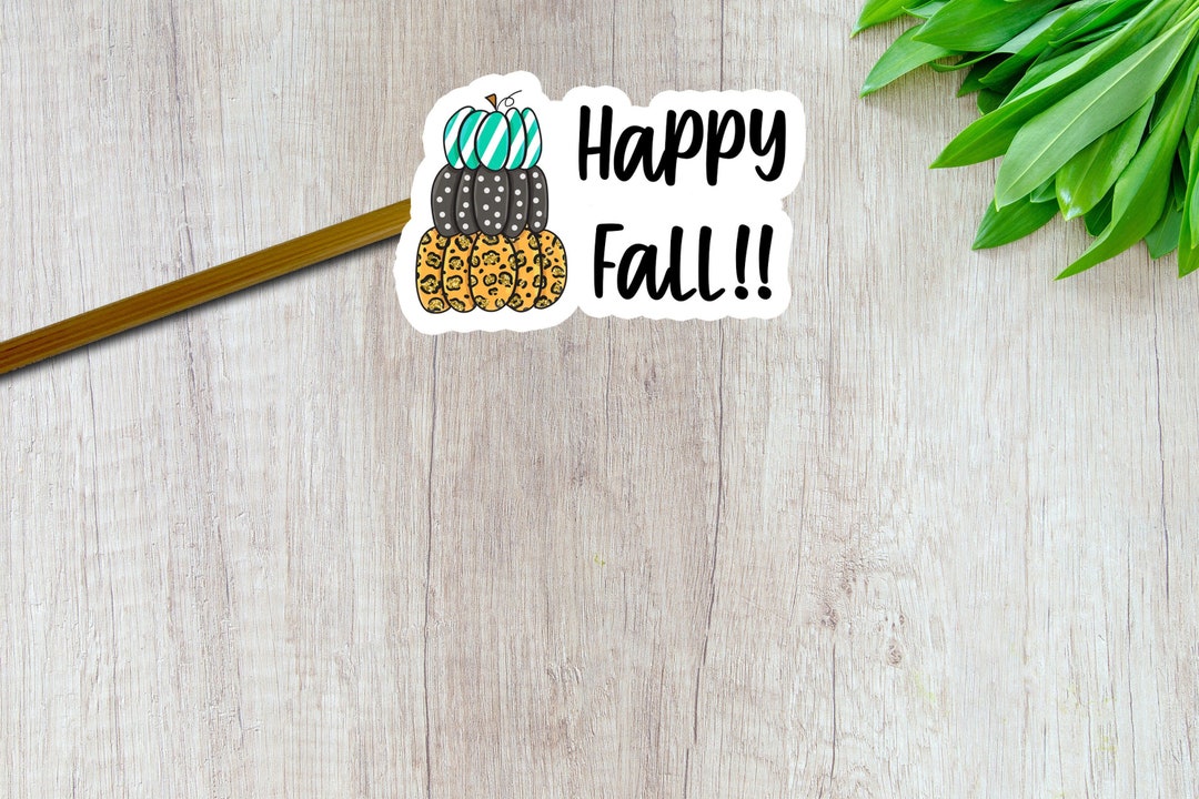 Happy Fall Stickers Pumpkin Stickers Planner Stickers Thank You Sticker ...