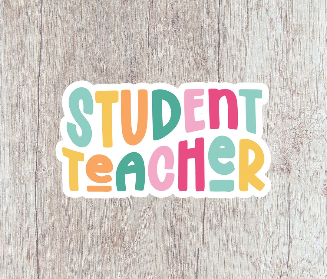 Student Teacher Sticker Laptop Sticker Water Bottle - Etsy