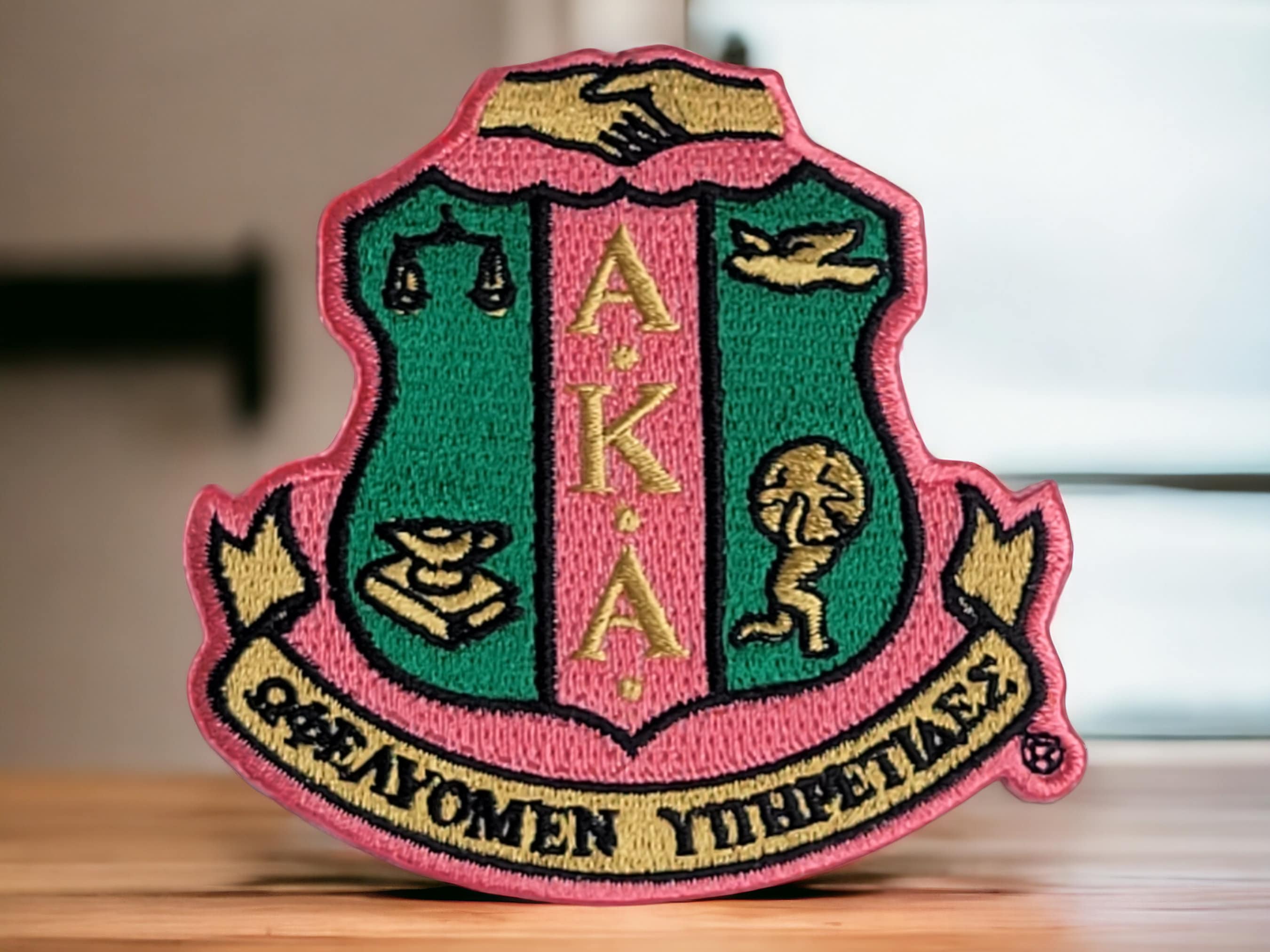 AKA Shield Patch, Patches, 1908, Pink and Green Patch, One Patch per ...