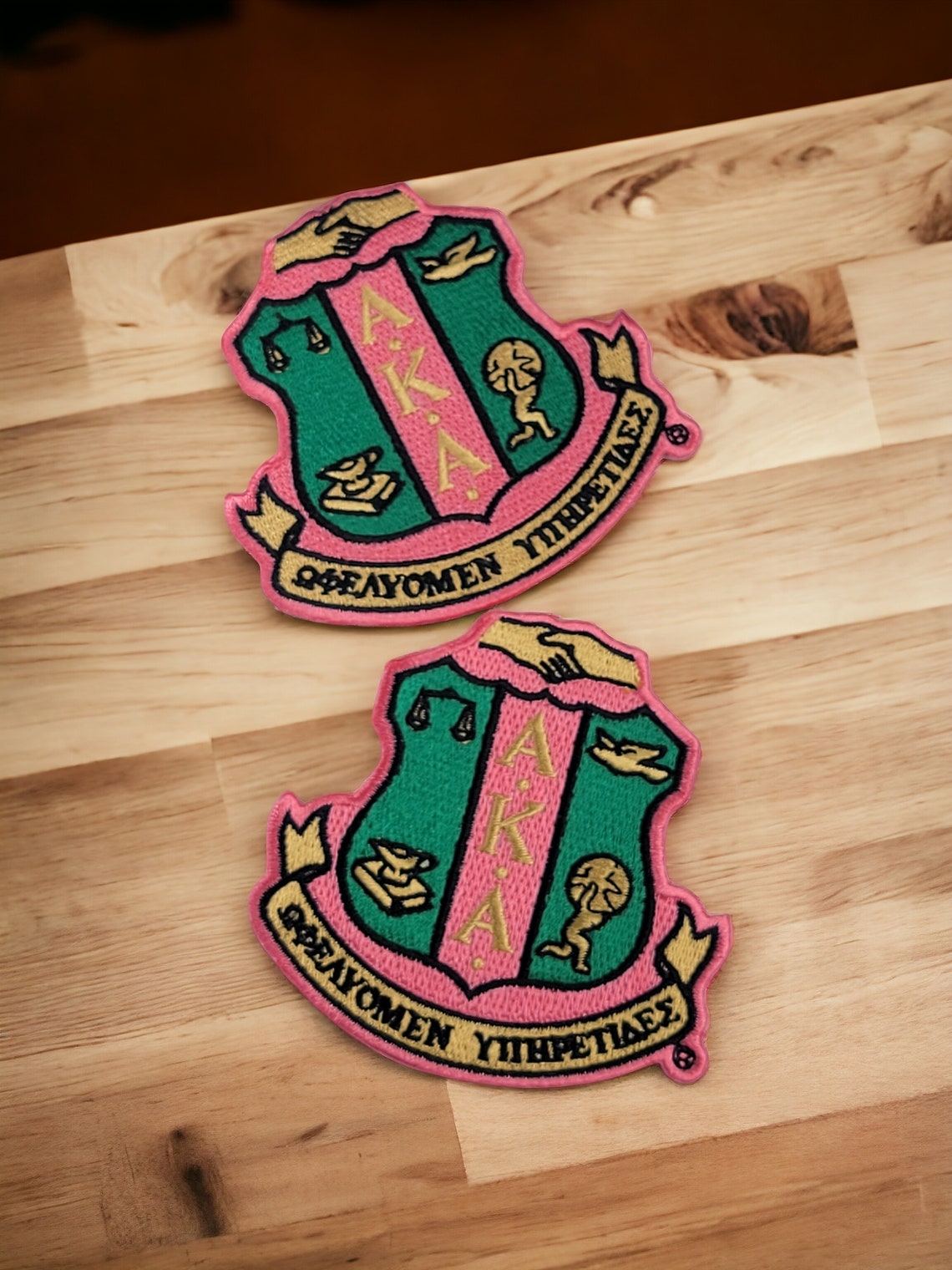 AKA Shield Patch, Patches, 1908, Pink and Green Patch, One Patch per ...