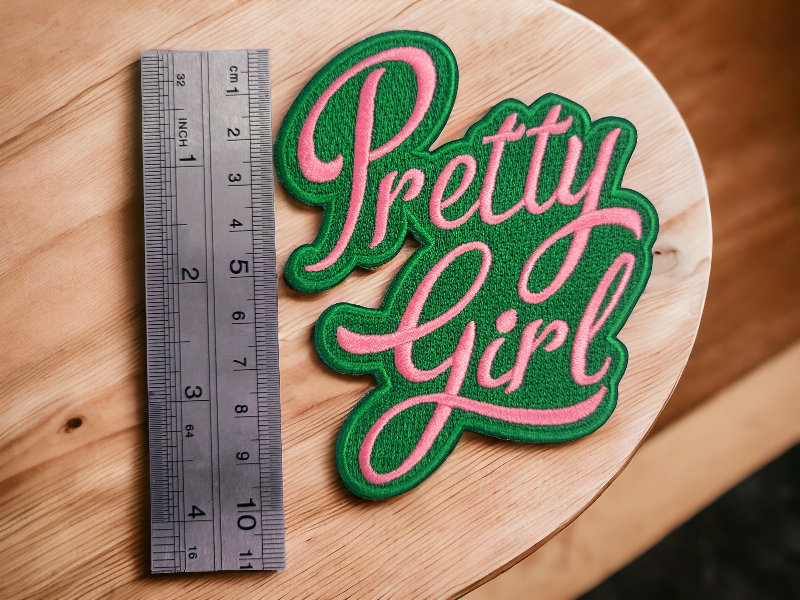 Pretty Girl - Pink & Green IRON ON Patch, 1908, AKA - Etsy