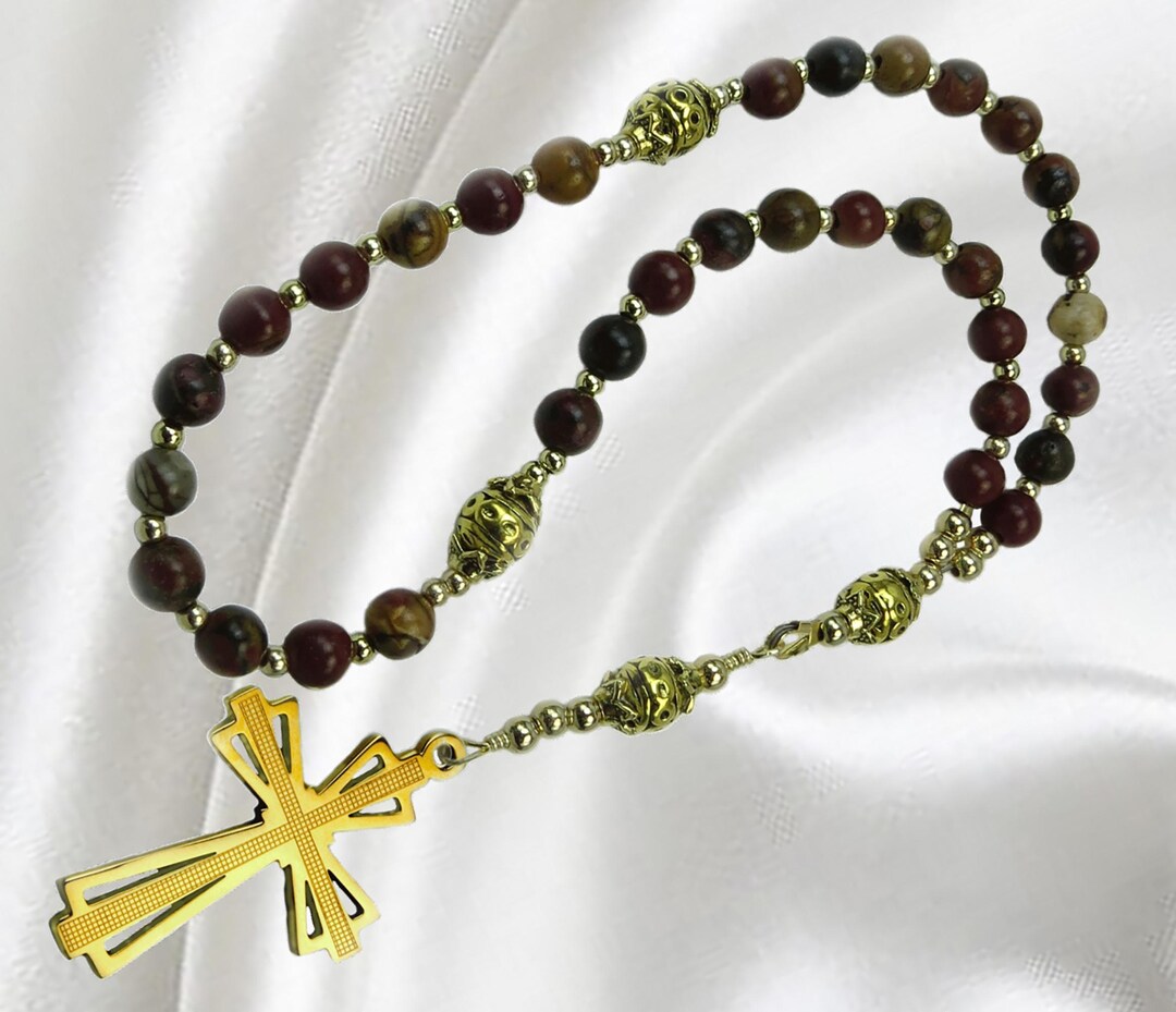 Handmade Eastern Orthodox Rosary: Picasso Jasper, Laser Cut Stainless ...