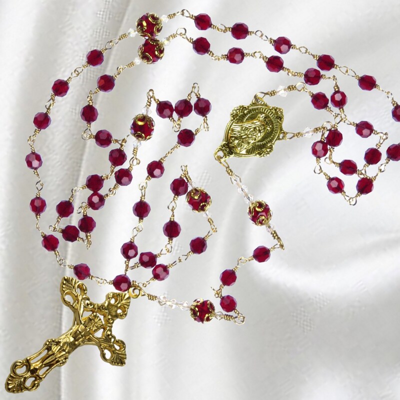Ruby Rosary - Etsy