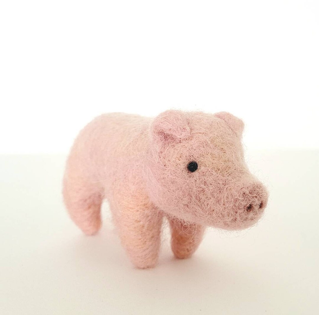 Needle Felted Pig - Etsy