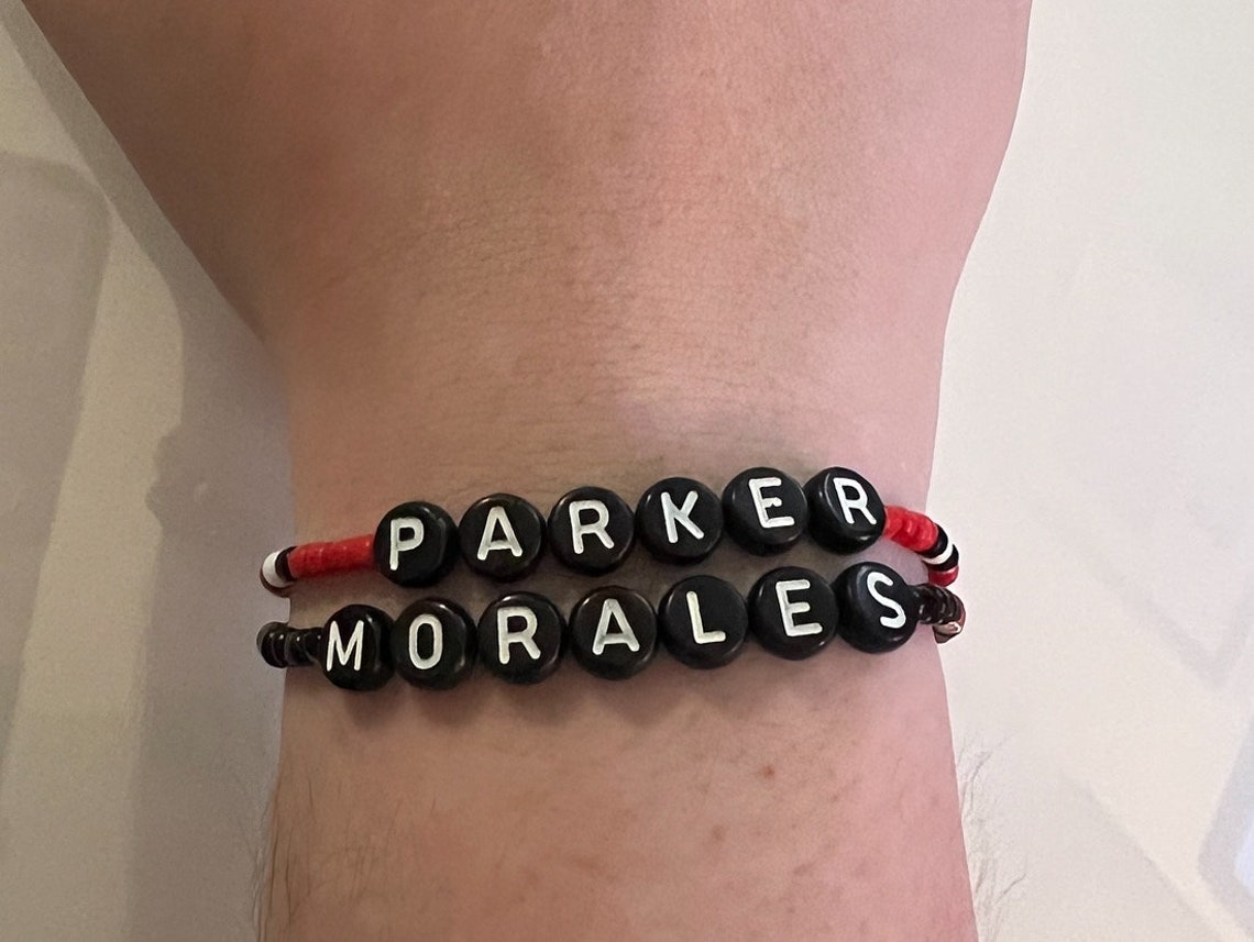 Spider-man Themed Beaded Bracelets - Etsy