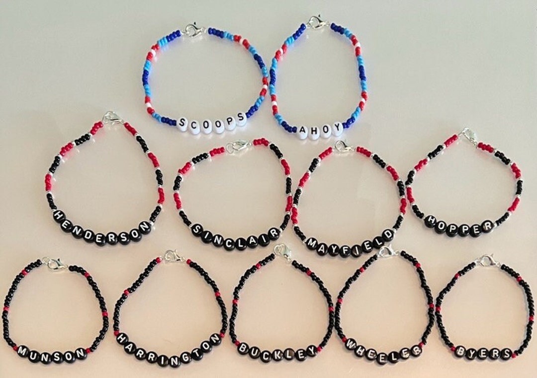 Stranger Things Themed Beaded Bracelets - Etsy