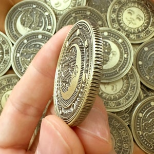 Sun or Moon Coin - Etsy