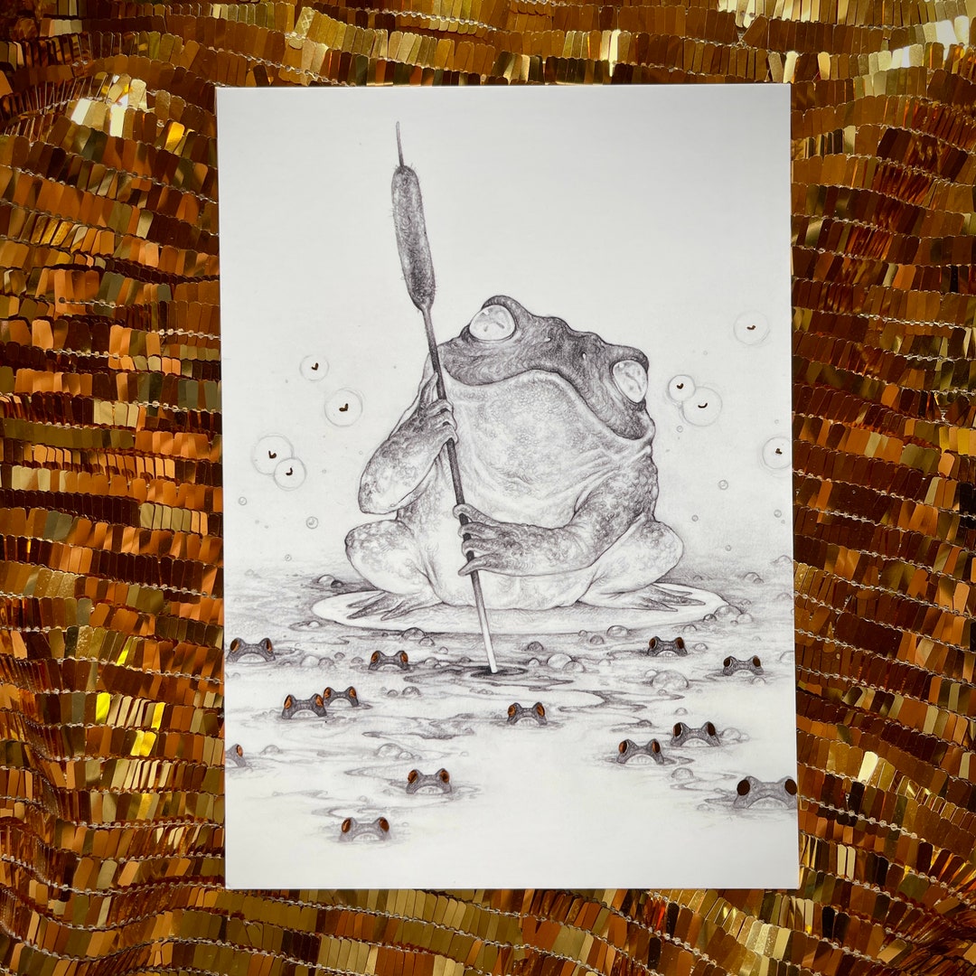 Bewitched Bog Small Gold Foil Print - Etsy