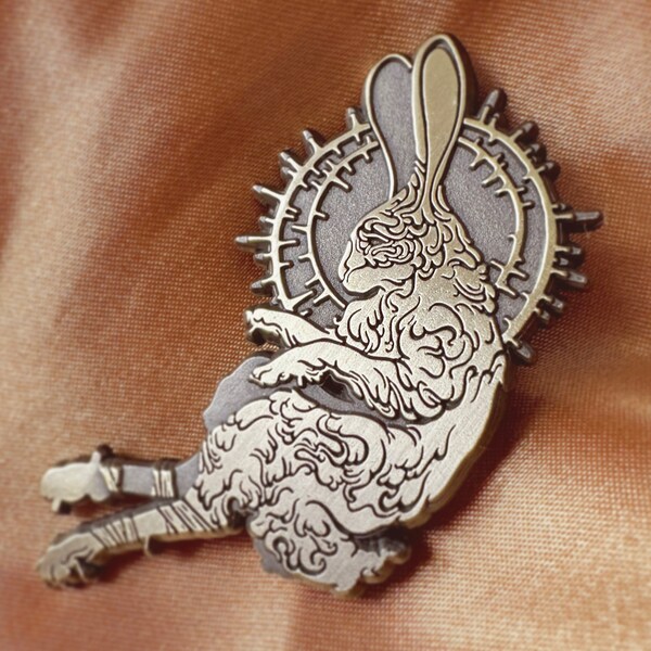 Hare Pin - Etsy UK