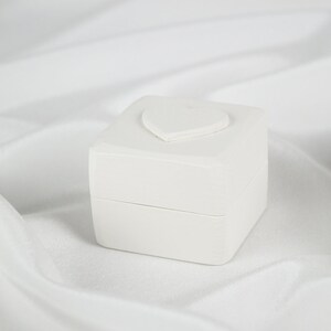 White Engagement Ring Box, Proposal Ring Box, White Ring Box, Custom ...