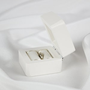 White Engagement Ring Box, Proposal Ring Box, White Ring Box, Custom ...