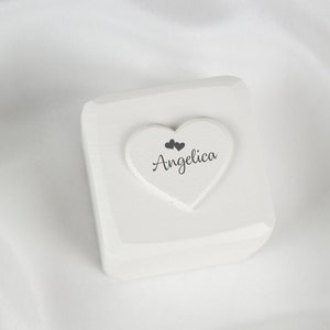 White Engagement Ring Box, Proposal Ring Box, White Ring Box, Custom ...