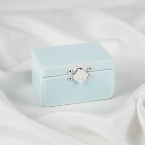Blue Wedding Ring Box, Personalized Engagement Ring Box, Wedding ...