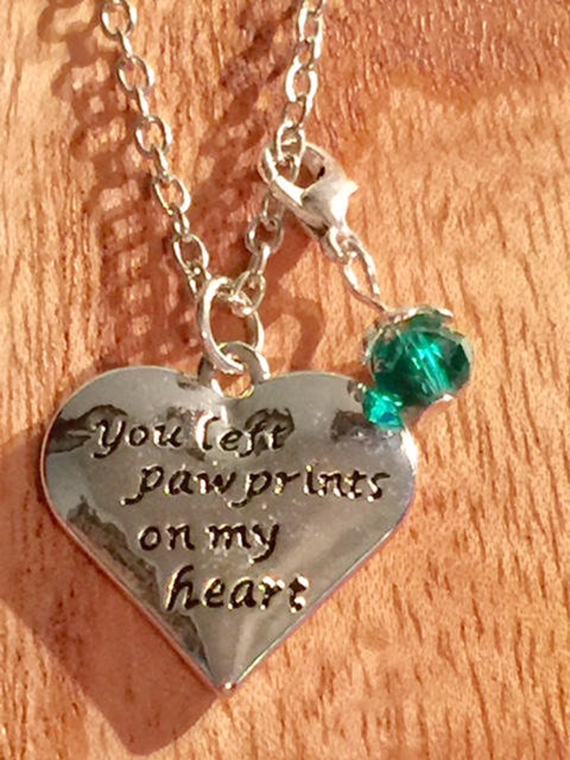You Left Paw Prints on My Heart Memorial Necklace - Etsy