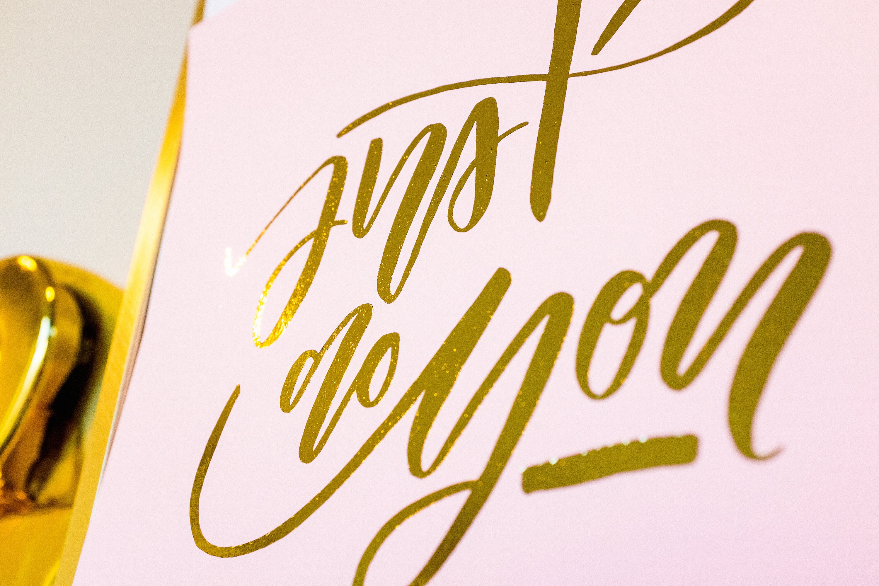 Hand Lettered Gold Foil 'just Do You' Print - Etsy