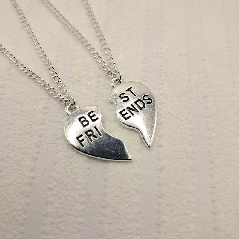 Bff Heart Necklace for 2 - Etsy
